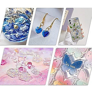 UV Resin 500g, Upgrade Crystal Clear Hard Ultraviolet Epoxy Resin Glue, Low Odor Transparent Solar Cure Sunlight Activated Resin for Jewelry Making, DIY Craft Decoration, Mold, Casting and Coating