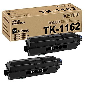 TK1162 TK-1162 1T02RY0US0 (Black,2 Pack) Toner Cartridge Replacement for Kyocera ECOSYS P2040 P2040DW P2040DN Toner Kit Printer