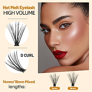 Vayator Eyelashes 10-12mm Mixed,12-14mm Mixed,14-16mm Mixed Mink Eyelashes Extension Natural Russian Volume Faux Eyelashes Individual Lashes Makeup Tools (20D-14mm-16mm Mixed)