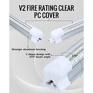 TIMIKEY 10 Pack LED Shop Lights,6500K 5000LM 4FT 36W Super Bright Strip Fixture,FCC&ETL No Interference,Plug&Play Ceiling Lighting is idea for Garage,Cabinet,Shop, Workbench,Warehouse