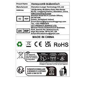 Longer Honeycomb Working Table, 15.7"x 15.7"x 0.86" Honeycomb Working Bed for CO2 or Diode Laser Engraver Cutting Machine, Fast Heat Dissipation with Aluminum Plate for Table-Protecting