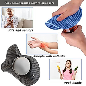 Large Jar Opener Gripper Pad 4PCS, Jar Opener for Seniors with Arthritis&Weak Hands,Bottle Opener,Non-Slip Jar Lid Opener Kitchen Coasters Heat Insulation Pad