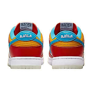 Nike Mens Dunk Low DH8009 600''Lebron James - Fruity Pebbles - Size 11, White/Red/Blue/Yellow