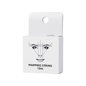 Premium Eyebrow Mapping String for Microblades Ink-Containing Easy to Draw Straight Lines and Create a Clear Eyebrow Positioning Chart 10M (White)