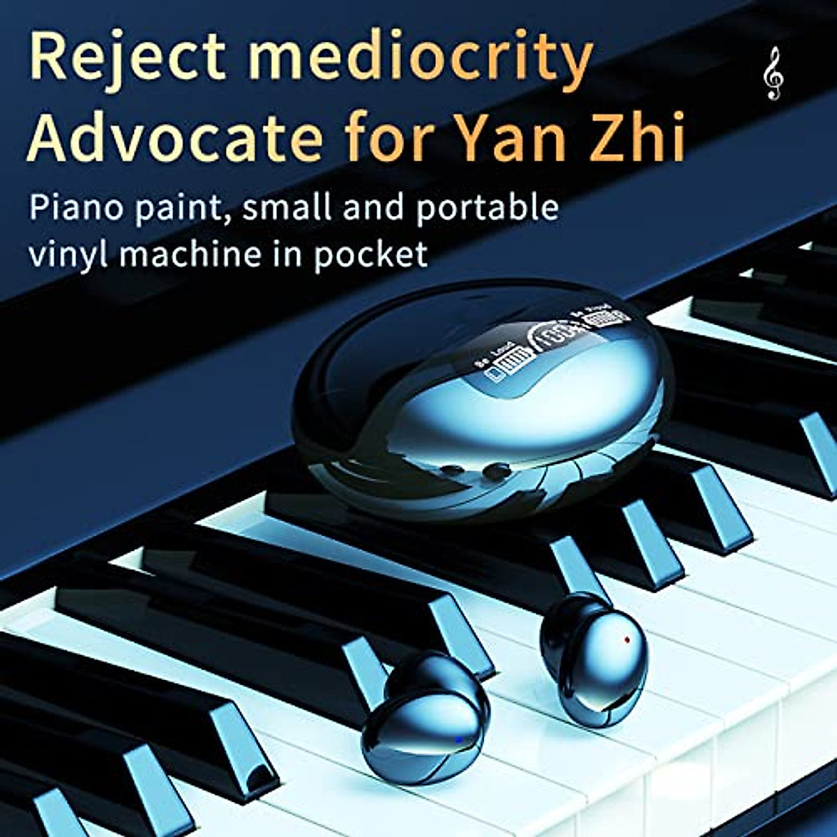 RISTARWH Bluetooth Headphones True Wireless Earbuds with Charging Case IPX7 Waterproof Stereo Sound Earphones Built-in Mic in-Ear Headsets Deep Bass for Sport Sport/Gaming/Workout (Rose Gold)