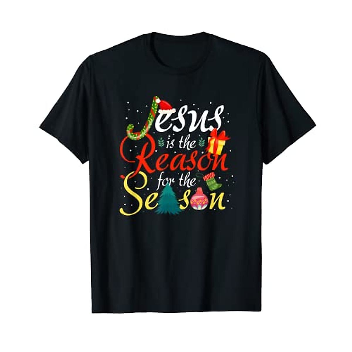 Jesus is The Reason Christian Christmas Stocking Stuffer T-Shirt