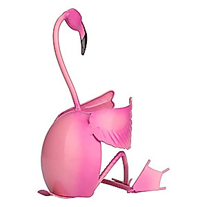 Kavolet Wine Holder, Flamingo Shape Wine Bottle Holder Tabletop Decor Wine Rack, Metal Sculpture Wine Holder Stand, Crafts Ornament for Home Kitchen