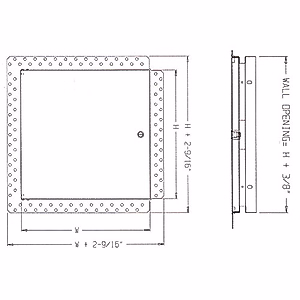 Acudor - DW-5040 Series (Z41212SCPC) 12x12 Flush for Drywall