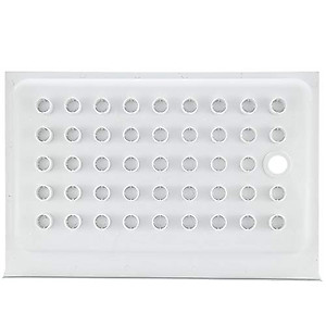 RecPro RV Shower Pan | 36" x 24" x 5" Left Drain in White | RV Shower Base | Camper Shower Pan