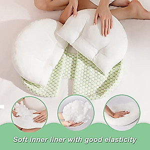 Pregnancy Pillows for Sleeping, Maternity Pillow, Supports The Belly, Back, Hips and Legs of Pregnant Women, Pregnancy Must Haves Body Pillow, Adjustable and Removable Pillowcase,Golden.