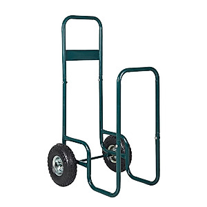 Firewood Log Rack Carrier Cart-220 LB Weight Capacity Wood Rack Storage Mover with Rolling Wheel for Indoor & Outdoor Use