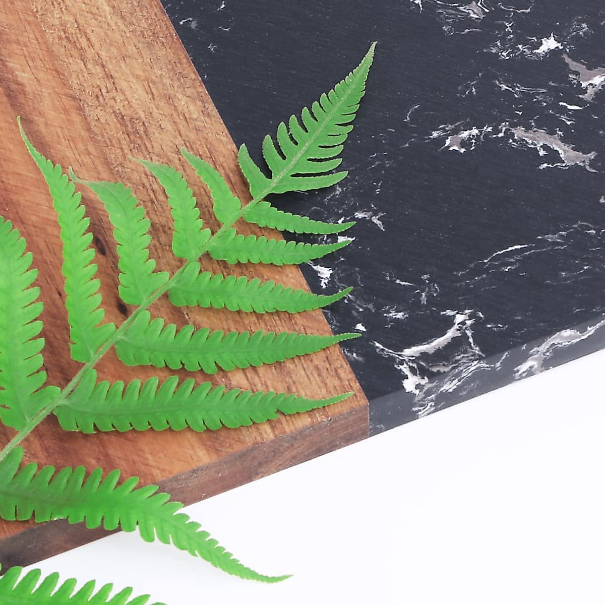 Uniharpa Cutting Board, Acacia Wood Cutting Board Solid Wood Marble Splicing Cutting Board Household Cutting Board for Meat Bread Fruits.