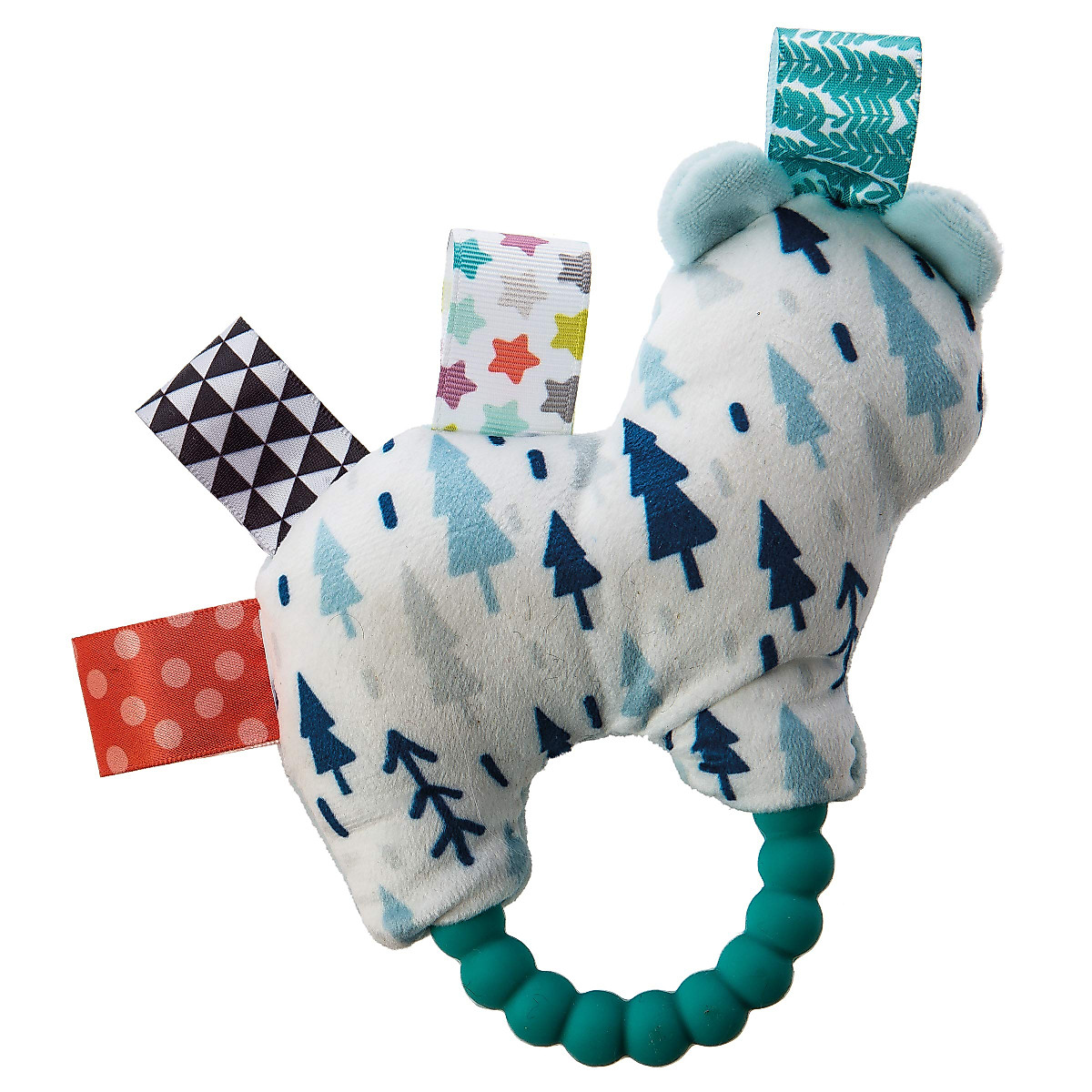 Taggies Original Shake & Teethe Baby Teether Rattle, 5-Inches, Arctic Bear