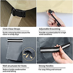 Patio Furniture Covers Waterproof & Heavy Duty 74 Inch, 600D Oxford Cloth Outdoor Patio Table Cover, 74" L x 47" W x 28" H Rectangular Patio Covers for Outdoor Furniture & Dining Table and Chairs Set