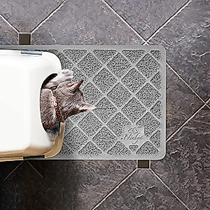Niubya Premium Cat Litter Mat, Litter Box Mat with Non-slip and Waterproof Backing, Litter Trapping Mat Soft on Kitty Paws and Easy to Clean, Cat Mat Traps Litter from Box