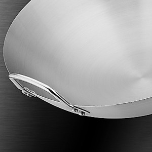 YWJLQH Stainless Steel Dual Handle Wok Pan for Grilling Crispy Potatoes and Omelettes, 30cm