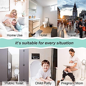 18FTRabbit 25 Packs Disposable Toilet Seat Covers - Full Cover Individually Wrapped Portable Potty Covers for Travel, Adult, The Pregnant, Kids and Toddler Potty Training (Wave)