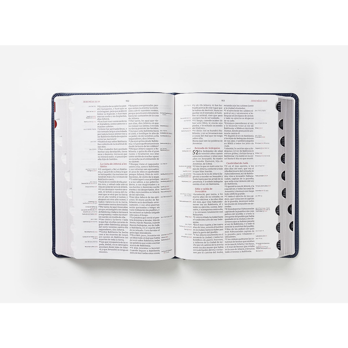 Reina Valera Revisada, Biblia de Referencia Thompson, Leathersoft, Azul añil, Palabras de Jesús en Rojo, con Índice (Spanish Edition)