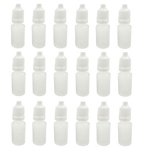 50PCS Empty Refillable Squeezable Plastic Dropper Bottle Eye Liquid Dropper Container Jar Vial Holder with Screw Caps and Plugs for Cosmetic Essential Oil Reagent Lab Drops 15ml/0.5oz