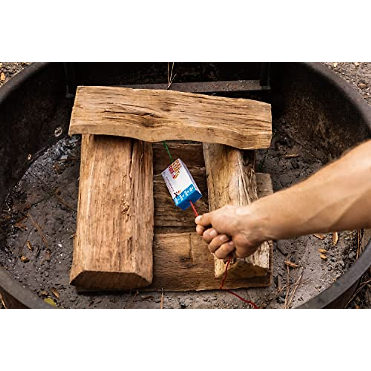 Pull Start Fire Pull String Firestarter | No Matches Required, Fire Starts in Seconds | for Campfires, Grill, Fireplace, BBQ | Lights Wet Wood, Easy to Use, Food Safe and Weather Resistant | 3 Pack