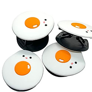 Egg-Shaped Phone Holder/Stand for Smartphones and Tablets. Expanding Phone Mount, Anti-Drop Protection with 3D Surface Finish, Finger Grip Stand. (White & Yellow 3D Pop Grip)