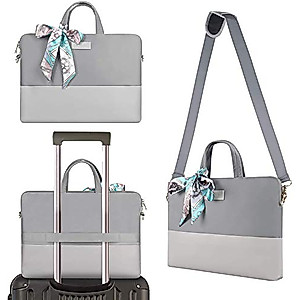 Laptop Bag for Women 13.3-Inch Carrying - Computer Bag Laptop Case Shoulder Slim Work Travel (Grey)