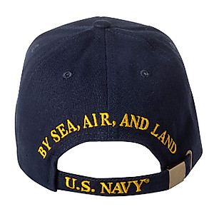 United States Navy USN Ship Fleet by Sea, Air and Land Embroidered Cap Hat - Adjustable Blue