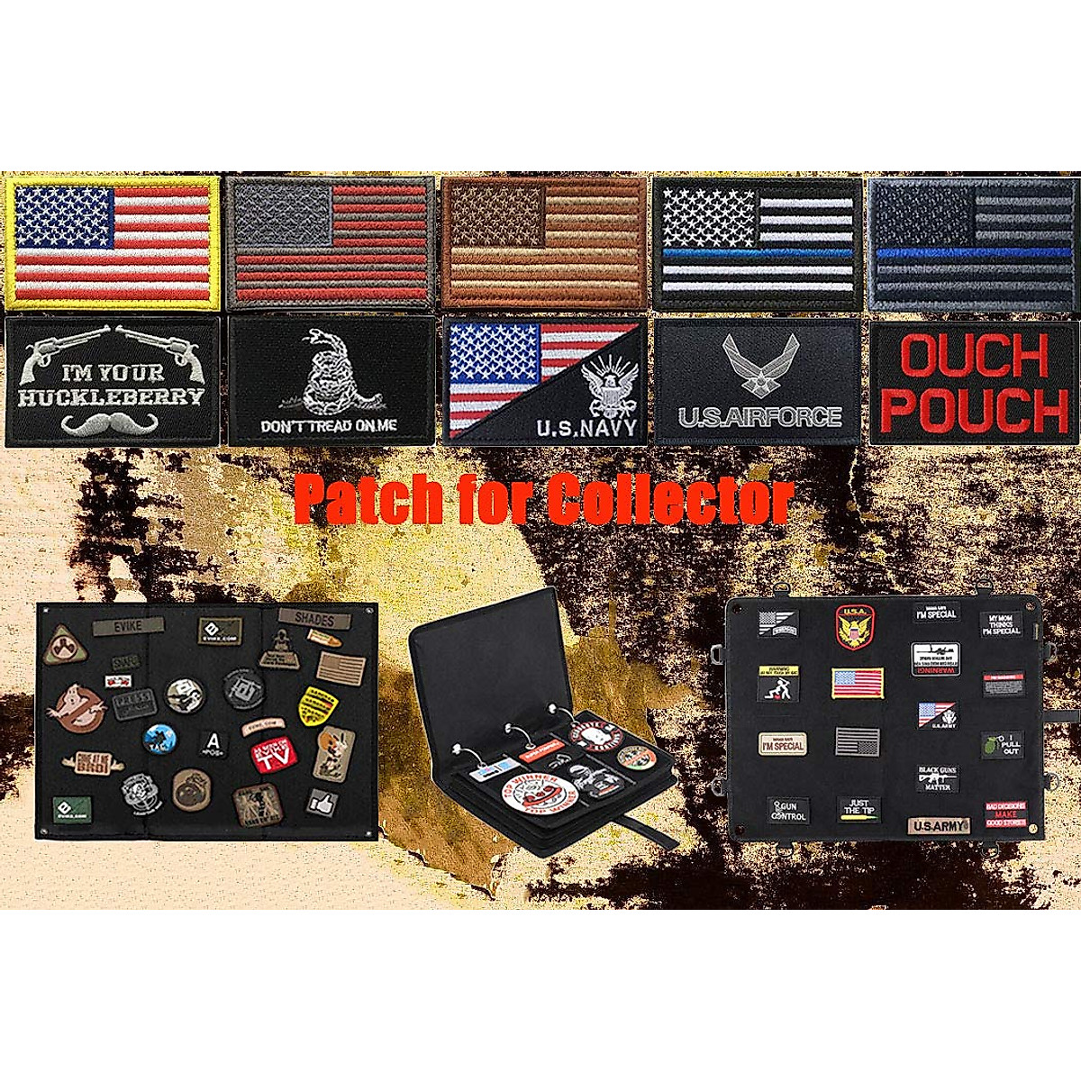 2 Pieces America Flag/Air Patch, Tactical USA Air Patches, US American Air Flag Hook and Loop Embroidered Patch for Hat, Backpack, Jacket, Jeans, Veteran Clothes