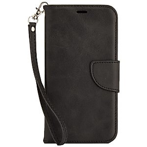 Glow Co, Ltd. iPhone 11 Notebook Type Case with Strap, Black, Tempered Glass & Stylus Pen 406-1-03