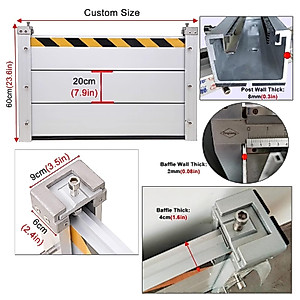 2.6ft 2ft 1.3ft 0.66ft Tall Flood Barriers Shield, Home/Garage Door/Front Doors Temporary Anti-Flood Wall - Detachable & Reusable, Aluminum Threshold Water Dams, with Reflective Warning Strip ( Color