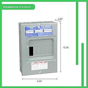 Square D by Schneider Electric HOM612L100SCP Homeline 100 Amp 6-Space 12-Circuit Indoor Surface, No Size, No Color