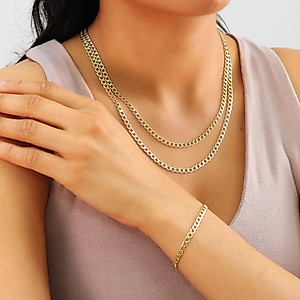 Nuragold 14k Yellow Gold 4.5mm Cuban Curb Link Chain Bracelet, Mens Womens Jewelry 7" 7.5" 8" 8.5" 9"