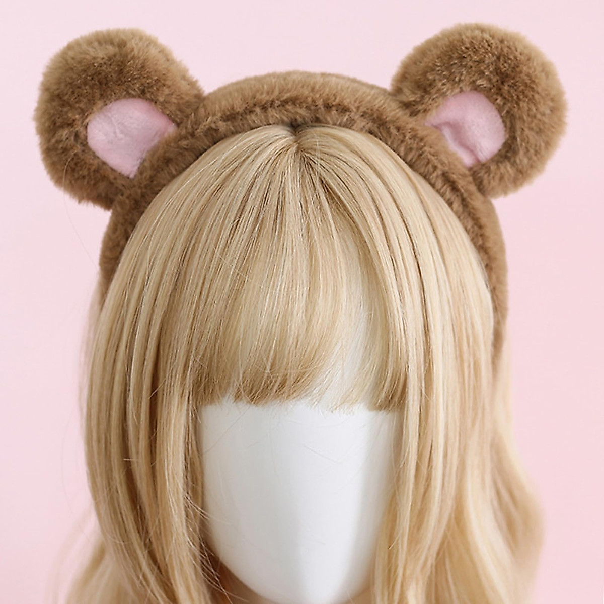 Bear Ears Headband Brown Bear Hair Hoops Cute Animal Headpiece Hairband Hair Bands Women Halloween Parade Cosplay Christmas Festival Carnival Masquerade Dress Up Wedding Birthday Party Accessories