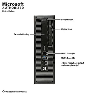 HP EliteDesk 800 G1 Desktop, Intel Core i7 4770 3.4Ghz, 32GB DDR3 RAM, 1TB SSD Hard Drive, USB 3.0, DVDRW, Windows 10 Pro (Renewed)