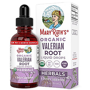 Valerian Root by MaryRuth's | 2 Month Supply | Sugar Free | USDA Organic Valerian Root Drops | Support Sleep, Calm, and Stress | Vegan | Non-GMO | Gluten Free | 60 Servings