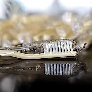 Disposable Toothbrushes Individually Wrapped [Pack of 48] Bulk Single Use Manual Travel Guest Oral Tooth Brush in Sealed Plastic - Soft Comfortable Bristle Feel Great Toothbrush for Adults and Kids