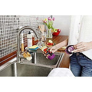 Full Circle Hydrate Mate 16-Ounce Glass Travel Water Bottle, Elderberry