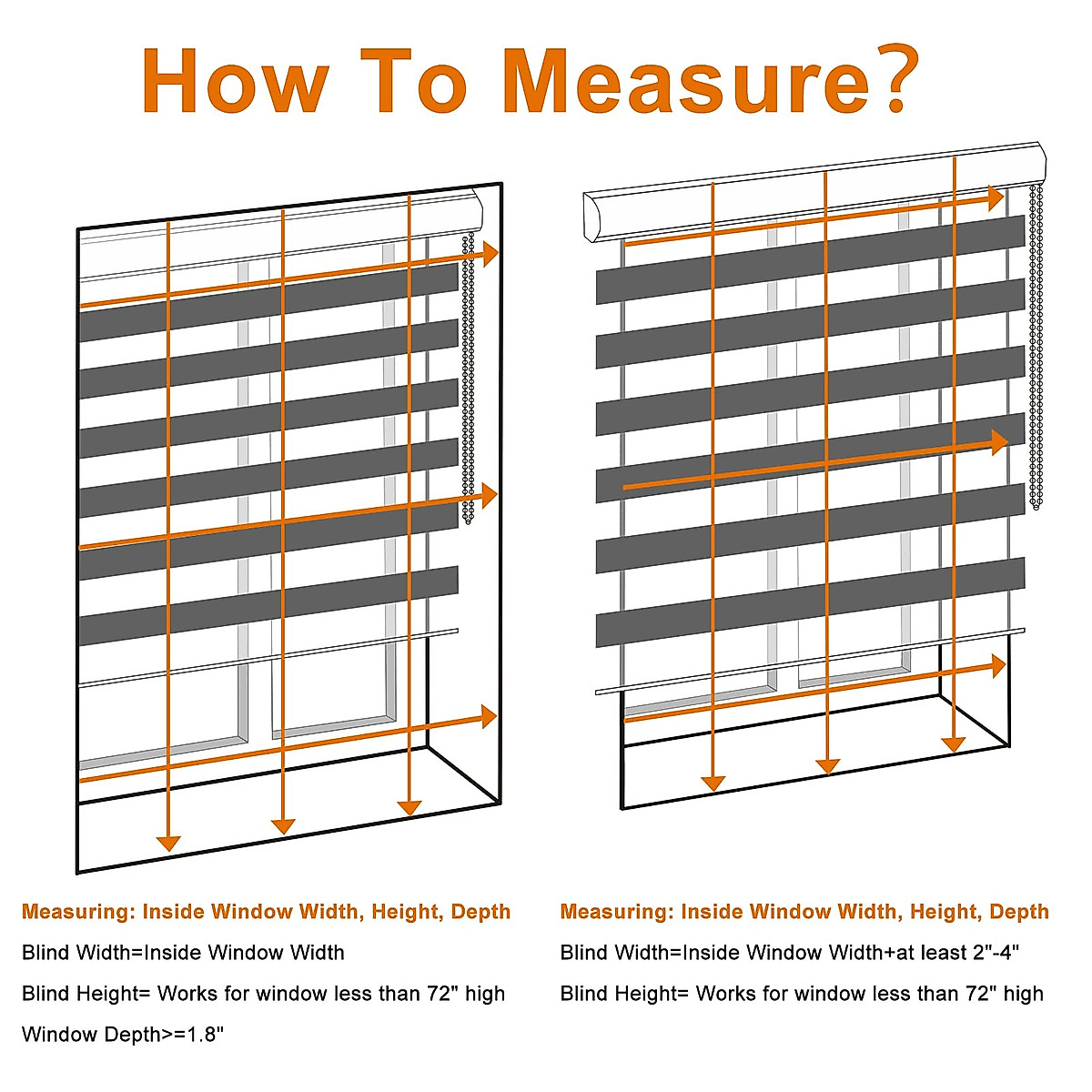 Persilux Zebra Blinds Dual Layer Roller Sheer Shades (58" W X 64" H, Dark Grey) Light Filtering Privacy Light Control for Day and Night Blackout Window Shades for Home and Office Easy to Install