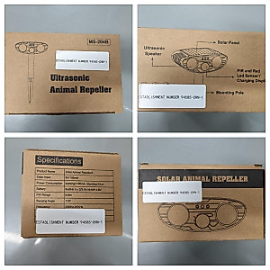 4 PCS Solar Animal Repeller, Ultrasonic Animal Repellent Outdoor with Motion Detection Deer Repellent Cat Rabbit Repellent Deterrent Raccoon Dog Skunk Repellent for Yard Garden Farm