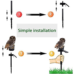 Angel Outdoor In-Ground Lights 1pcs Solar Lawn Light Prince Angel Solar Lawn Light, Solar Energy Outdoor Garden Light, Garden Light Outdoor Decoration, Outdoor Light Pile,Angel Garden (Brown Owl)