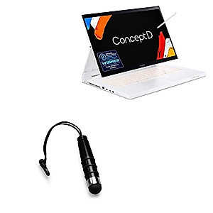 BoxWave Stylus Pen Compatible with Acer ConceptD 7 Ezel (CC715-71) (Stylus Pen Mini Capacitive Stylus, Small Rubber Tip Capacitive Stylus Pen - Jet Black