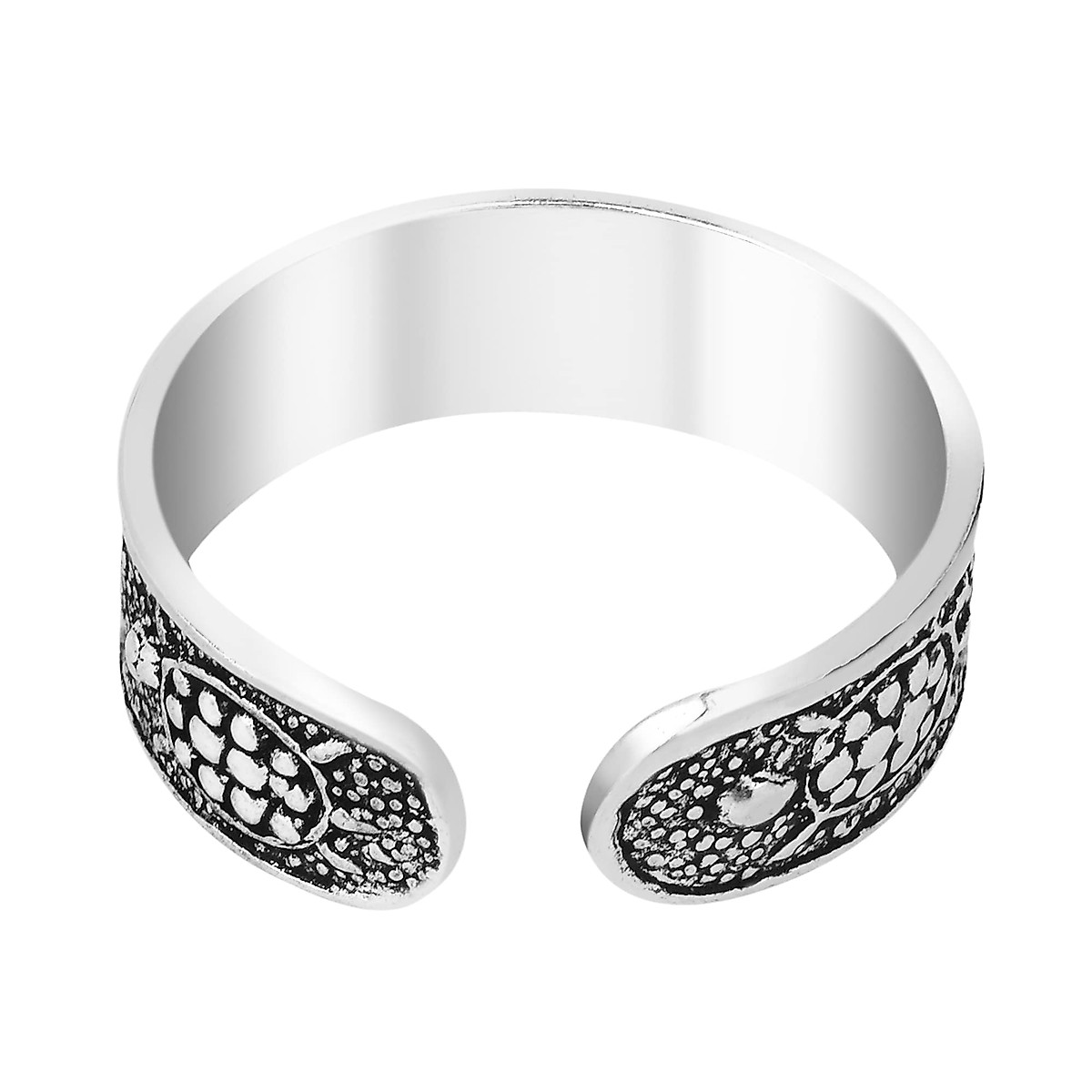 AeraVida Mythic Marine Turtle Band .925 Sterling Silver Toe Ring or Pinky Ring