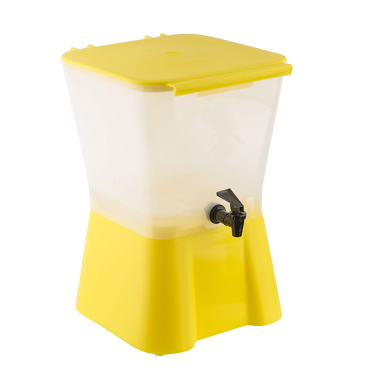 Tablecraft 955 Polypropylene Plastic Non-Insulated Beverage Dispenser, 3-Gallon, Yellow