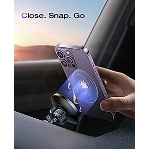 VICSEED 𝙐𝙥𝙜𝙧𝙖𝙙𝙚𝙙 MagSafe Car Mount [Strongest Magnet Power] Magnetic Phone Holder for Car [360° Adjustable] Air Vent Car Phone Holder Mount Fits MagSafe iPhone 14 Pro Plus 12/13 All Phones