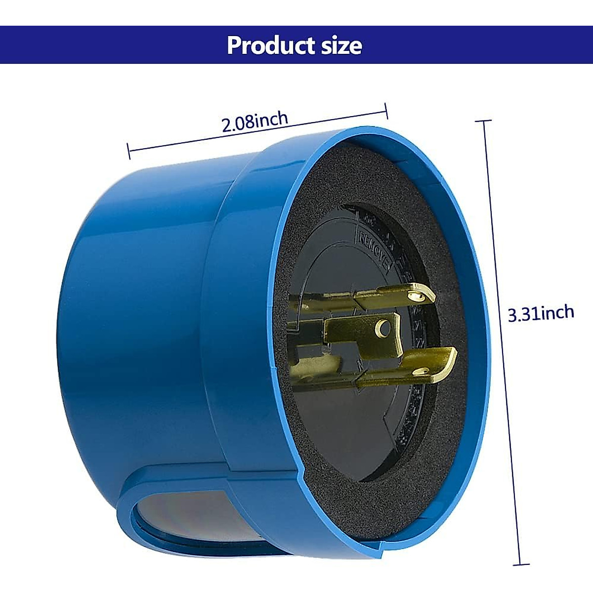 Generic RUIAN Twist Lock Photocell for Outdoor Light NK-CA/E10A Auto On Off Photo Sensor Switch Dusk to Dawn Light Control for LED Street/Barn Light Parking Lot Light Area Light, Blue