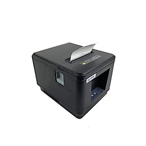 80MM POS Thermal Receipt Printer Compatible 80mm Thermal Paper Rolls sec High- Pos Printer with Auto Cutter ESC/POS Command Support Windows Mac Pos System(Black)(USB)