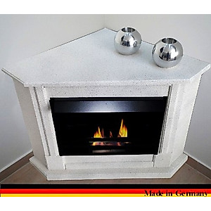 Gel + Ethanol Fire-Places Ethanol Corner Fireplace Model Moskau Granite Light