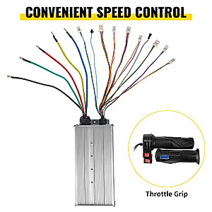 VEVOR Electric Brushless DC Motor,72V 3000W Brushless Electric Motor,4900RPM Brushless Motor Kit,w/Controller and Throttle Grip for Electric Scooter E Bike Engine Motorcycle DIY Part Conversion Kit