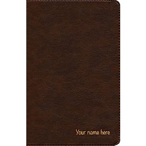 Personalized NLT Thinline Reference Bible Filament Enabled Edition Soft Leather-look, Rustic Brown, Baptism, Graduations, New Living Translation