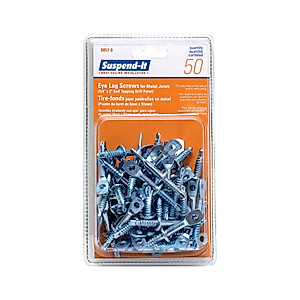 Suspend-It 8857 Eye Lag Screws for Metal Joists for Installation of Suspended Drop Ceilings, 50-Pack (8857-6)